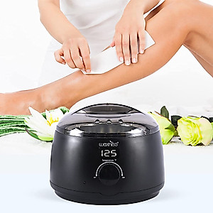 waxkiss Digital Hair Removal Warmer with See-Through Lid and 14oz Pot