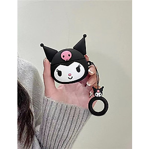 Cartoon Case Compatible with Apple AirPods Pro Anime, Fun Cute Kawaii Protective Case Anti-Fall Headphone Case for Airpod Pro Case Cover (AirPods Pro, BlackMonster)