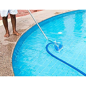 Aqua Select 10" Weighted Triangular with Swivel Adapter Vacuum Pool Head | EZ Clip Handle | Remove Debris from Inground and Above Ground Pool | Keep Your Swimming Pool Clean