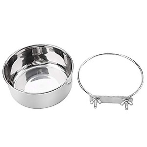 HEEPDD Bird Parrot Feeding Cup, Stainless Steel Food Water Bowls Dish for Small Animals Chinchilla Ferret Cockatiel Conure Parakeet