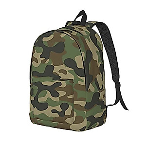 Duduho Army Camouflage Backpack 17.7 Inch Laptop Backpack Travel Hiking Daypack Military Camo Multipurpose Book Bag For Men Women Teens Boys Girls