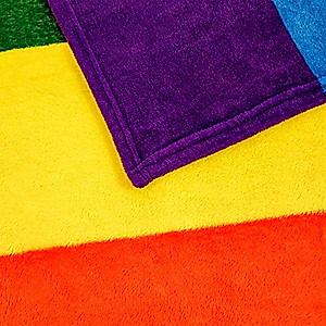 Infinity Republic - Rainbow Pride Soft Fleece Throw Blanket - 50x60 Perfect for Living Rooms, bedrooms, Kids' Rooms, Outdoors