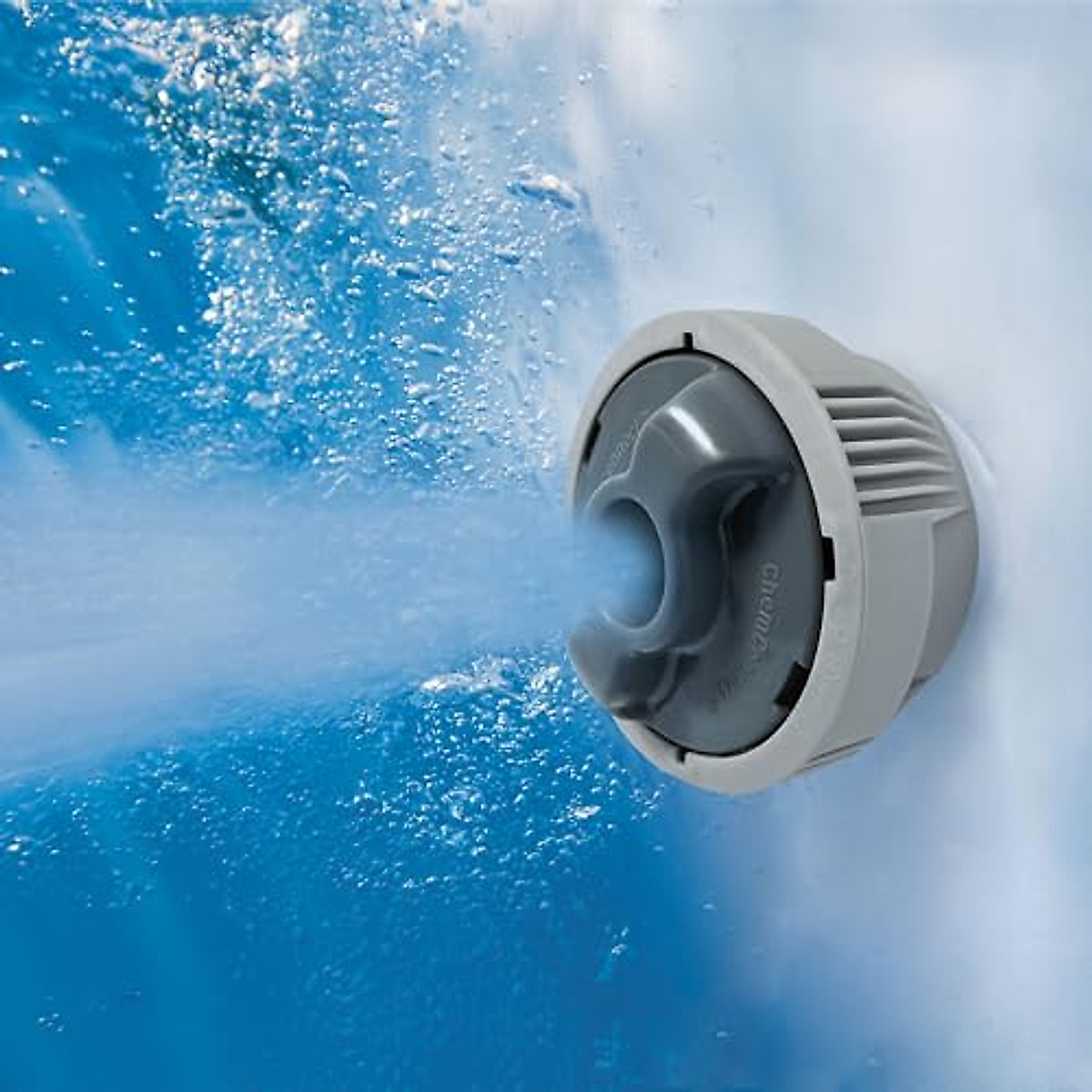 Coleman SaluSpa Sicily AirJet 7 Person Inflatable Hot Tub Round Portable Outdoor Spa with 180 Soothing AirJets and Insulated Cover, Gray