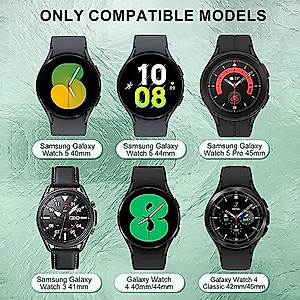 Bandkids 3 Pack Leopard Engraved Bands Compatible for Samsung Galaxy Watch 6/Galaxy Watch 5/Galaxy Watch 4 40mm 44mm/Watch 4 Classic 42mm 46mm Watch 6 47mm 43mm,20mm Adjustable Soft Silicone Bands