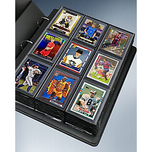 Toploader Binder Pages for Trading & Sports Card Toploader Storage, 9 Pocket Double-Sided Toploader Binder Sheets for TCG Toploaders, 252 Pockets