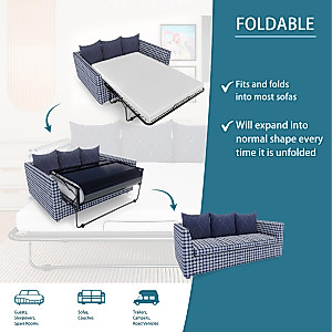 ArtleTa-Zg 4.5 Inch Memory Foam Sofa Bed Replacement Mattress for Queen Size Sleeper | Oeko-TEX| CertiPUR-US Certified | Washable Cover(Sofa Not Included)