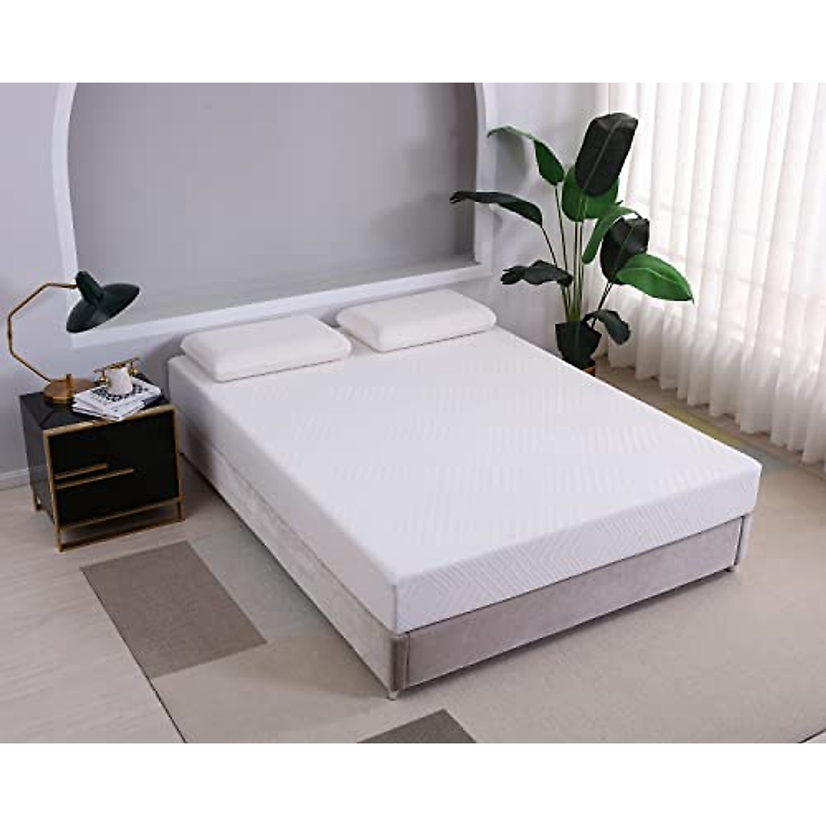 MLILY Green Tea 8" Memory Foam Mattress | Cooling Gel Infused for Cool Sleep | 10 Year Warranty | CertiPUR-US Certified | Bed in Box | Made 100% in USA | Medium Firm | Full Size,GRNTEA8-F