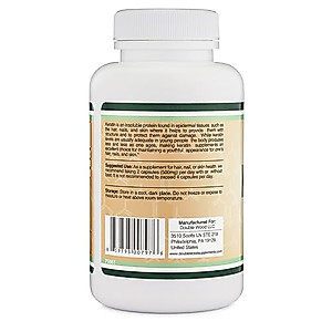 Keratin Hair Growth Vitamin (500mg per Serving, 120 Pills) Keratin Hair Treatment for Men and Women (Vital Protein for Hair, Skin, and Nails) Vitaminas para El Cabello, Vegan Safe by Double Wood