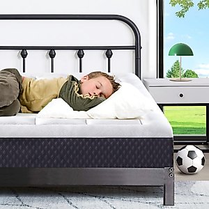 ONENICE 6 Inch Twin Mattress for Kids Adults Single Bed, Breathable Gel-Memory Foam Plus Pillowtop Mattress in a Box for Pressure Relief, CertiPUR-US Certified, Fiberglass-Free