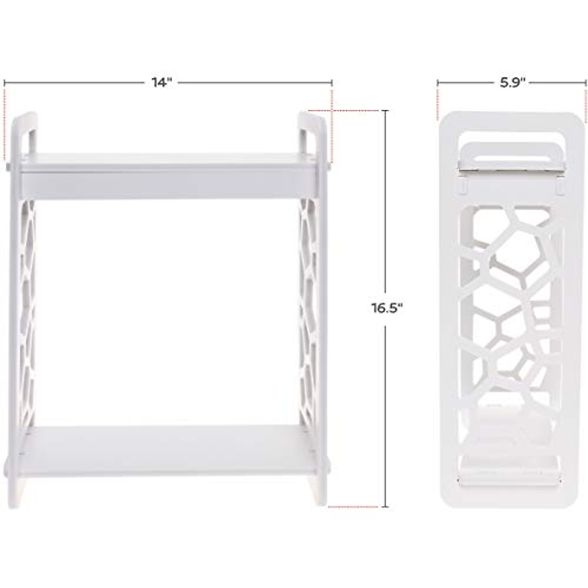 Mindful Design LED Indoor Herb Garden with Timer - at Home Mini Planter Kit for Herbs, Succulents, and Vegetables w/Hexagon Cutout (White)
