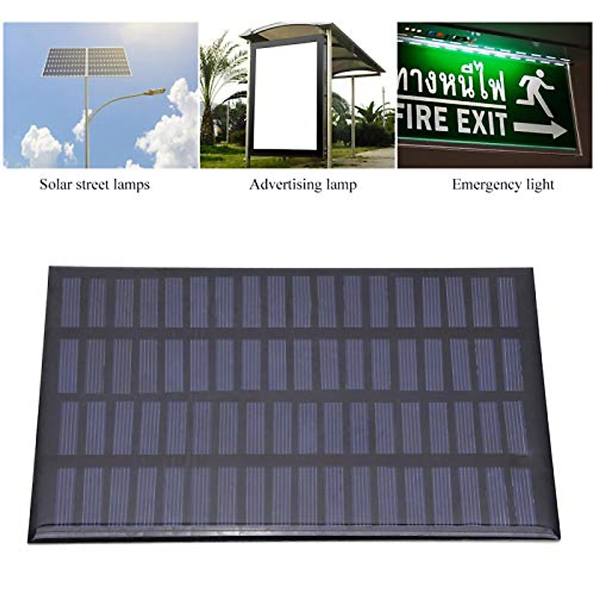 01 Solar Battery Charger, 2.5W 18V Solar Panel Polycrystalline Silicon for Outdoor for DIY Power Charger