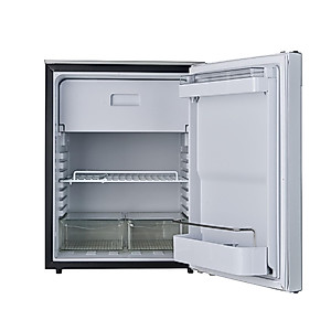 Equator 12V/DC Mini-Fridge Freezer 2.8cf Stainless for RV BOAT OFF-GRID 2 Doors