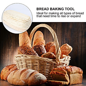 Bread Proofing Basket Oval Shaped: Basket Sourdough Proofing Baskets Oval Proofing Bowls with Liners for Professional Home Artisan Sourdough Bread Baking Supplies