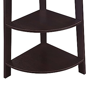 Convenience Concepts Newport 5 Tier Wide Corner Bookcase, Espresso