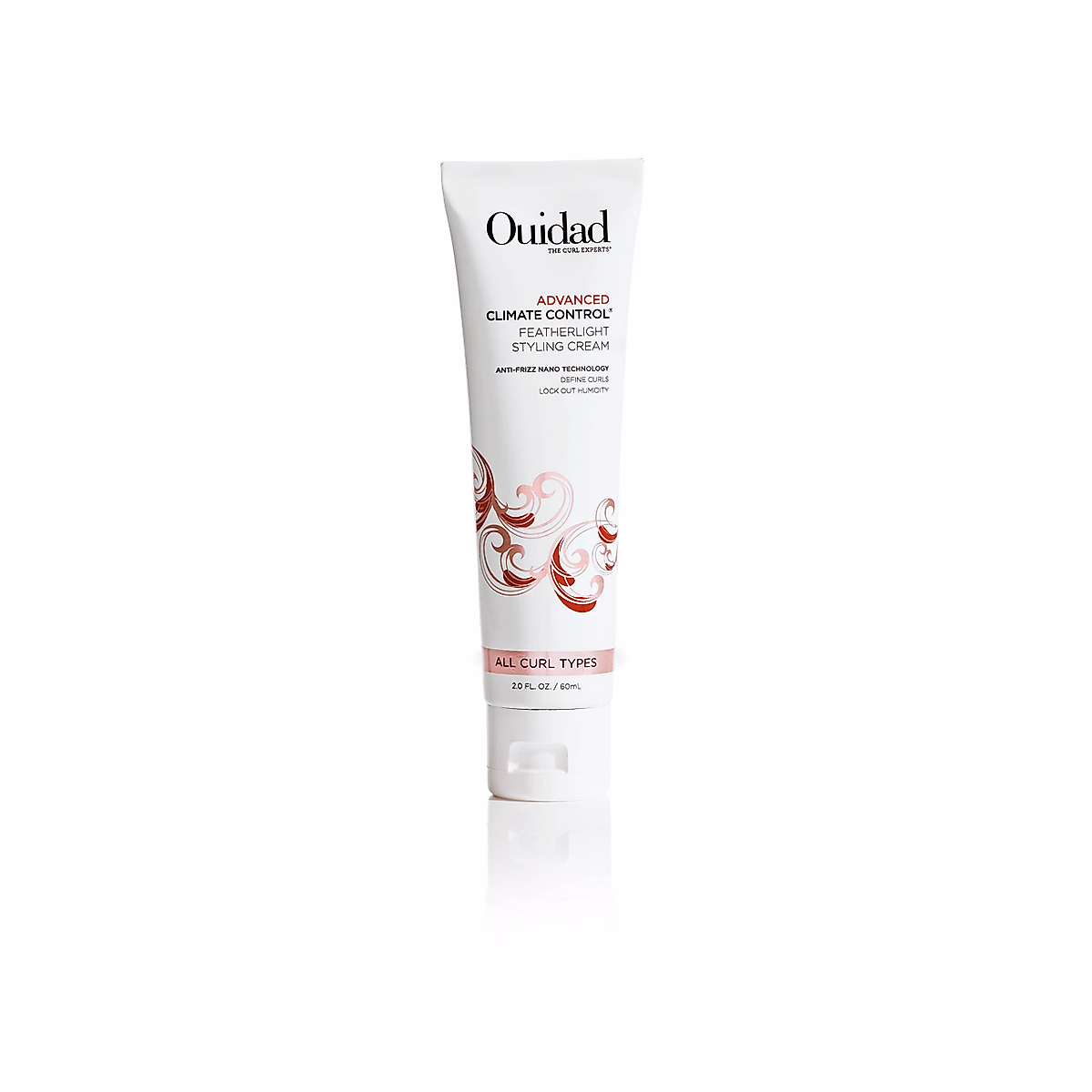 Ouidad Advanced Climate Control Styling Cream, 2 fl oz, Featherlight Curl Cream for Curly Hair, Shiny, Hydrated & Frizz-Free Curls, Sulfates, Parabens & Cruelty-Free Curly Hair Products