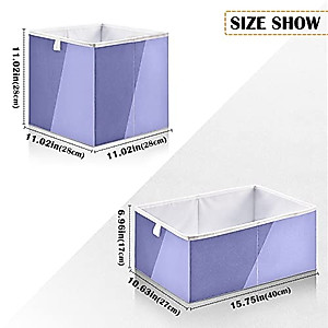 Kigai Periwinkle Blue Trendy Foldable Organizer Storage Bins Cube Baskets for Home Closet Drawers Shelf Toys -11*11*11in