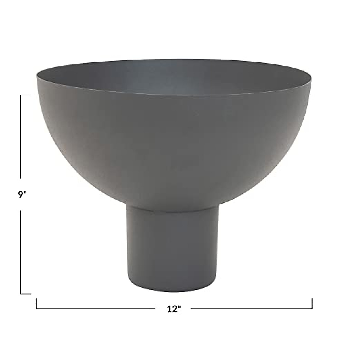 Bloomingville Decorative Metal Footed, Grey Bowl