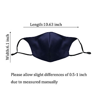 Known 100% Mulberry Silk Face Masks Fashion Mask 19 Momme Silk Mask for Sensitive Women, 2 Black+1 Dusty Rose+1 Pink