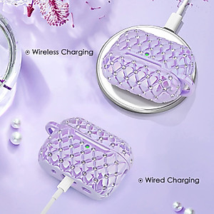 VISOOM Airpods Pro 2nd Generation Case - Bling Rhinestone Hard Protective Case Cover with Lanyard for Apple Airpod Gen Pro 2