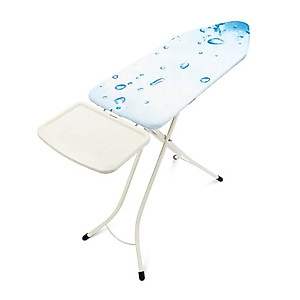 Brabantia Size C Ironing Board (49x18 in) 7 Height Options, Solid Steam Unit Rest Holder (Ice Water) Non-Slip Feet, Anti-Collapse Child Locks