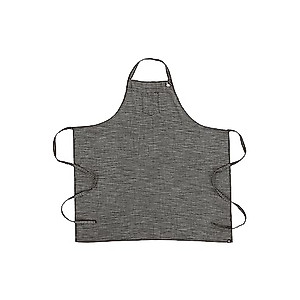 Chef Works Unisex Corvallis Chefs Bib Apron, Black Steel Grey, One Size