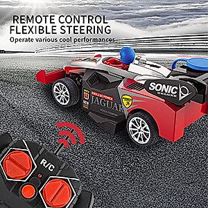 AISYAH Remote Control Car - Spray Car with Lights Control Car, Red Drift Racing Sport Control Cars Toy, Remote Control Car for Boys 8-12, 6 Year Old Boy Gifts