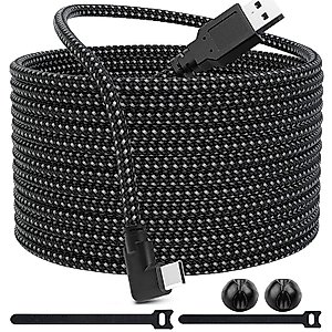 Coodov Compatible with Oculus Quest 2 Link Cable, Fast Charging&High Speed Data Transfer, Durable Nylon Braided, USB A to USB C 3.2 Gen1 Cord for VR Headset and Gaming PC (10FT/3M)