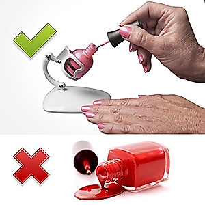 Grip and Tip Nail Polish Holder, Fingernail Polishing Tool, Manicure and Pedicure Accessory