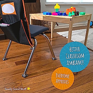 Really Good Stuff Fuzzy Feet Chair Glides, Noise Reducer for Classroom Chairs & Desks, Gliders Prevent Floor Scuffs & Scratches, Snap-On Chair Leg Cover, Quiet Felt Chair Sliders, 144 pcs