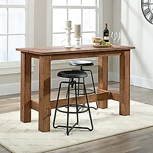 Sauder Boone Mountain Counter Height Dining Table, L: 25.59" x W: 55.12" x H: 35.39", Vintage Oak Finish