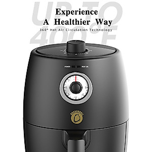 Dragonball Air Fryer 2 QT, Retro Air Fryer With Quick Set Time, Small Air Fryer For Two People, Non Toxic, Nonstick And Dishwasher-Safe, Mini Air Fryer 2 Quart, BlACK