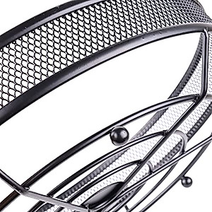 Jwukiie 2 Tier Fruit Basket Stand, Vegetable Storage Rack with Removable Bread Snack Basket, Fruit Bowl Rack Decorative Fruit Tray