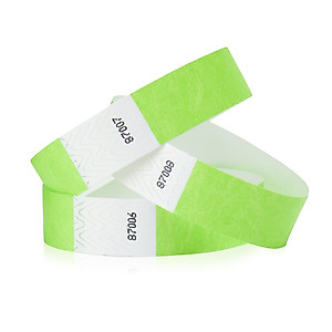 WristCo Neon Green Tyvek Wristbands for Events – 1,000 Count – Tamper-Proof Design & Fluorescent Color Prevent Reuse – Premium-Grade Bracelets for Hospital & Medical ID, Party & VIP Identification