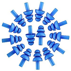 50 Pair Soft Silicone Reusable Washable Ear Plugs for Sleeping Swimming Noise Hearing Protection Earplugs Music Concerts Construction Shooting Hunting Motor Sports