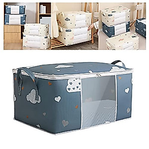 MagiDeal 2Pcs Storage Bag Containers Polyester Fabric Quilt Organizers