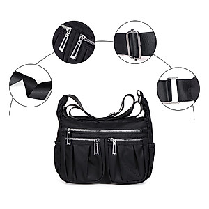 NOTAG Nylon Crossbody purse for Women Medium Messenger Bags Travel Shoulder Purses and Handbags (Blue)