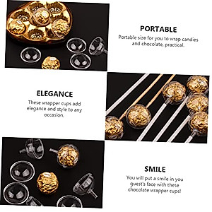 Dessert Cups 50pcs Chocolate Torus Clear Wrapping Paper Fresh Flower Bouquet Mini Cake Boxes Small Muffin Holder Chocolate Truffle Wrapper Cup Truffle Holder Truffle Cup