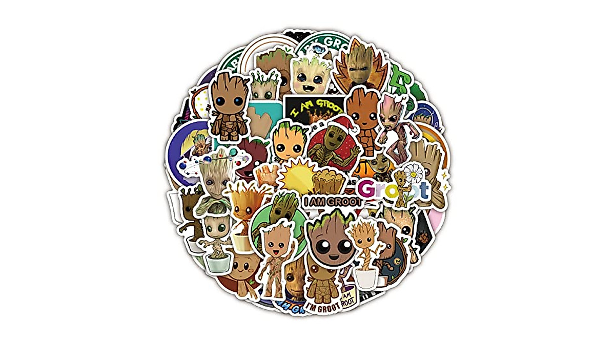 Cute Cartoon Groot Stickers - 50 Pack for Teens