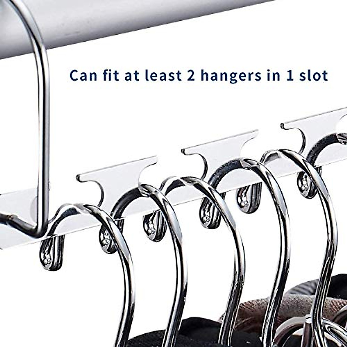 HXcomet Magic Hangers, 6 Pcs Multifunctional Space Saving Closet Clothing Hangers Organizer with Updated Hook for Clothes Trouser Coat Portable Durable