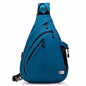 TurnWay Water-Proof Sling Backpack/Crossbody Bag/Shoulder Bag for Travel, Hiking, Cycling, Camping for Women & Men (Blue)