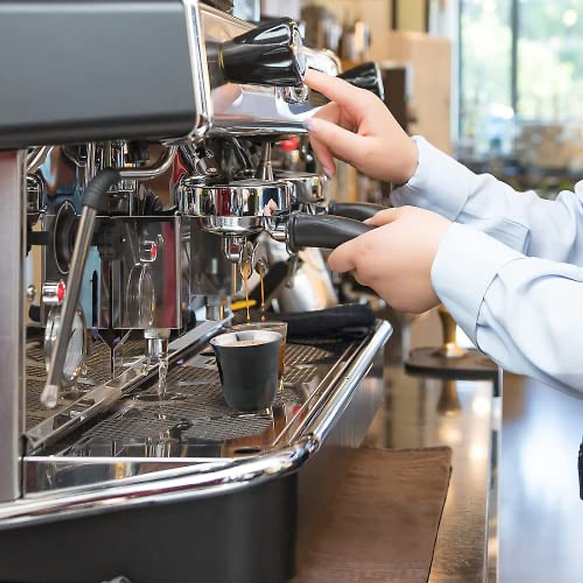 Easyworkz Stainless Steel Espresso Cup 2pcs Set Double Wall Insulated Metal Demitasse Cups 2.5 oz