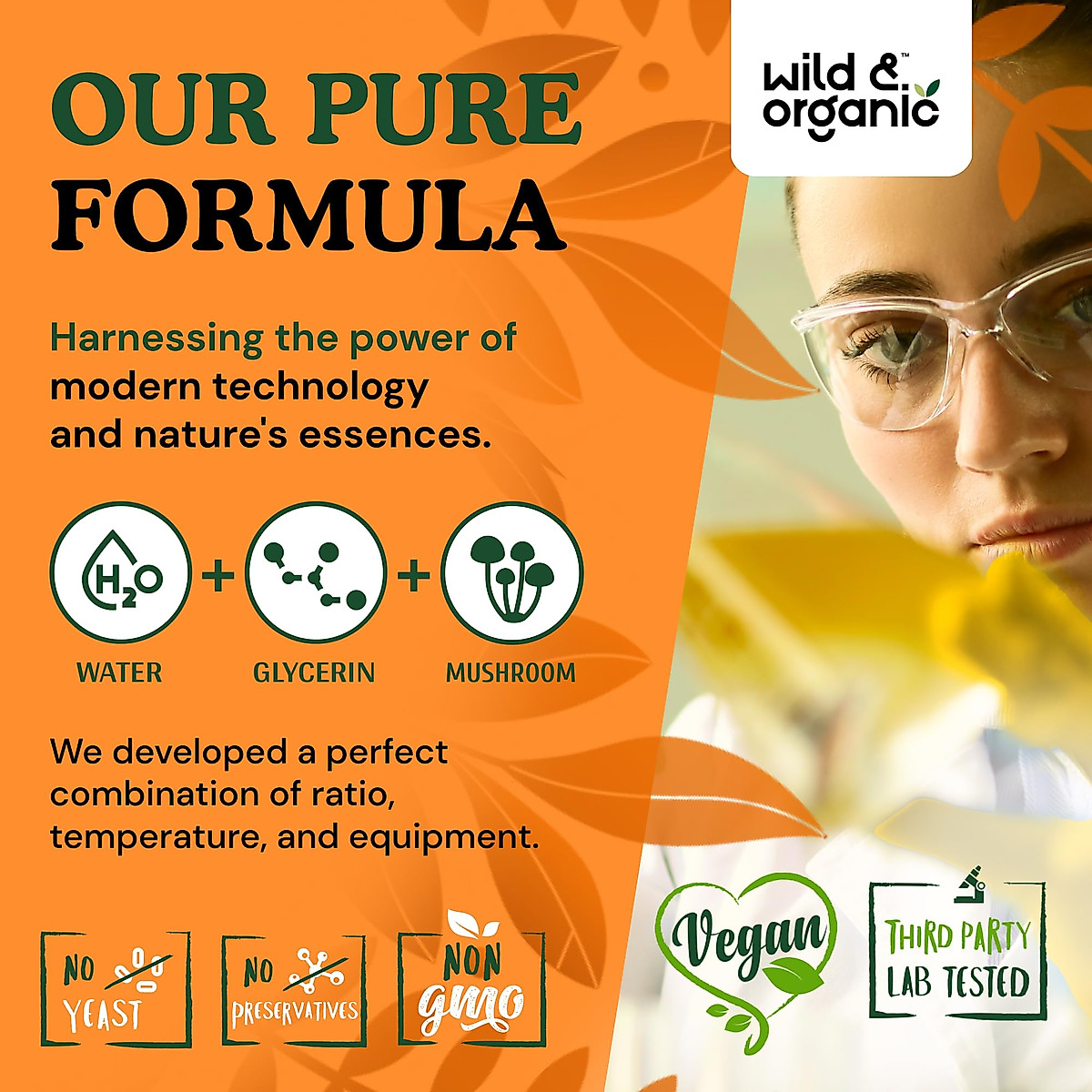 Chaga Mushroom Tincture - Immune Support Supplement w/Organic Chaga Mushrooms - Alcohol-Free Chaga Mushroom Drops for Immunity - Chaga Mushroom Supplement Liquid - Chaga Mushroom Extract - 4 oz