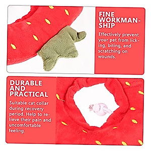 Kisangel 5pcs Cat Collar -bite Collar Donut Decor Cat Calming Collar After Surgery Cat Neck Collars Recovery Dog Collar Cat After-Surgery Collar Pet Red Portable Lint