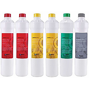 Watts Premier WP531161 RO Pure Plus Reverse Osmosis Water Filter Replacement Kit, Multi, 6 Pack