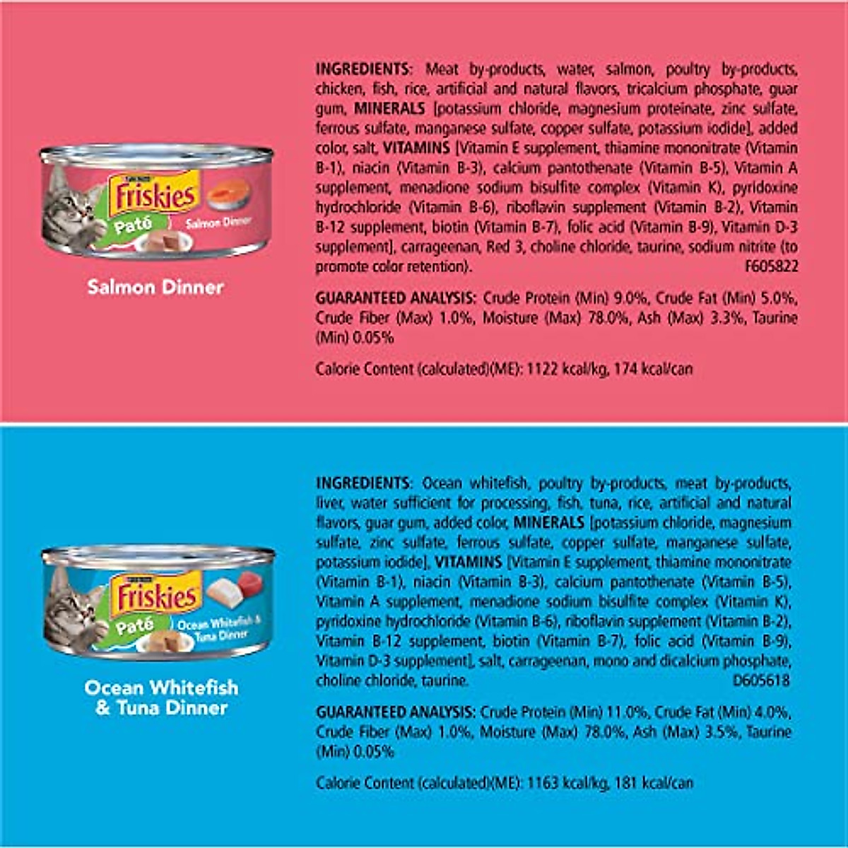 Purina Friskies Wet Cat Food Pate Variety Pack, Seafood Favorites - (32) 5.5 oz. Cans