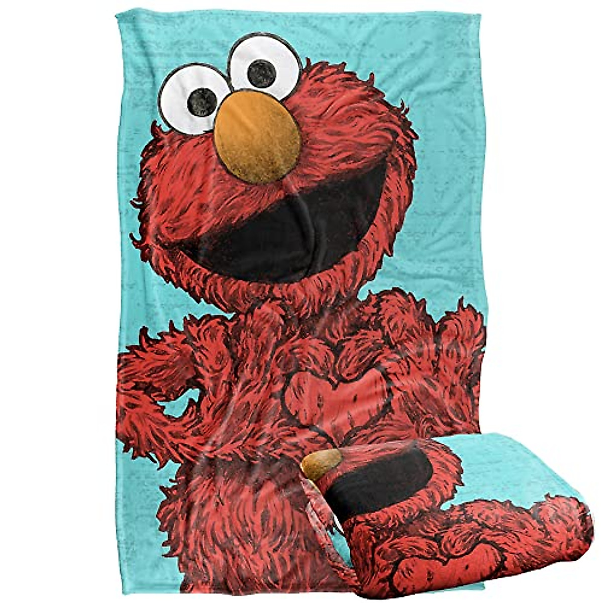 Sesame Street Elmo Painted Officially Licensed Silky Touch Super Soft Throw Blanket 36" x 58"