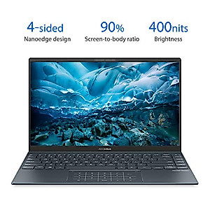 ASUS ZenBook 14 Ultra-Slim Laptop 14” FHD Display, AMD Ryzen 7 5800H CPU, Radeon Vega 7 graphics, 16GB RAM, 1TB PCIe SSD, NumberPad, Windows 11 Pro, Pine Grey, UM425QA-EH74