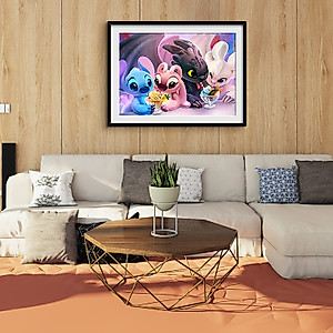 FILASLFT DIY Diamond Painting Kits for Adults,Diamond Art Cartoon,Diamond Painting Art Craft DIY Home Wall Decor 16x20 inch