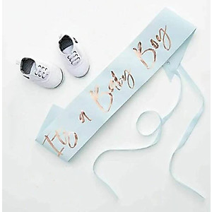 LINGAIXINYUE Baby Shower Decorations-'Its a Baby Boy' Blue Sash Baby Shower Party Decorations Gift for Newborn Baby