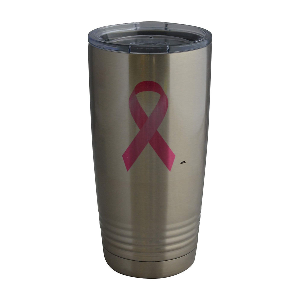 Rogue River Tactical Pink Ribbon 20 Oz. Travel Tumbler Mug Cup w/Lid Stainless Steel Support Breast Cancer Awareness